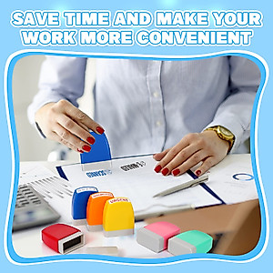 Crtiin 16 Pcs Office Stamp Set Message Self Inking Rubber Stamp Set for Office Stamps Completed Faxed Scanned Stamps for Office Message Supplies (Mixed Colors)