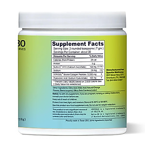 Sparkle Skin Boost Plus Verisol Collagen Peptides Protein Powder Vitamin C Orange Plus Supplement Drink, 8.1 oz