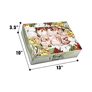 Thanksgiving 12 Cupcake Containers 16-Packs Cupcake Box Cupcakes Carrier, 12 Cupcake Boxes with Window 13"x10"x3.5"