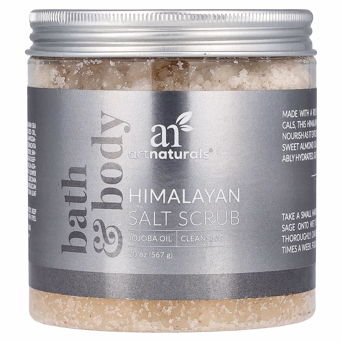 artnaturals Himalayan Body Scrub and Face Scrub - (20 Oz) - Deep Cellulite Cleansing Exfoliator with Sugar, Shea Butter, Exfoliating Himalayan - Natural Pink for Hand, Skin and Facial - Men and Women