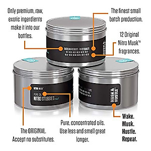 Original Nitro Musk Creations of Creed Aventus for Men, Acqua Di Gio Men, Tom Ford Cologne, Bleu de Chanel For Men, Gucci Cologne For Men & More | Nitro Stubbies No. 1 - Pure Oil Cologne