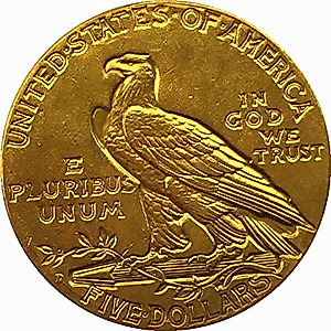 1911 Morgan Indian Head Five Dollars Coin, Gold Coins, Great American Commemorative Old Coins, Uncirculated Morgan Dollars, Discover History of USA Coins for Collectors, Cool Stuff for Men