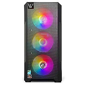 NSX Gaming PC Desktop – AMD Ryzen 5 5500 3.6 GHz, GTX 1650 D6 Ventus XS, 512GB M2 NVME, RGB RAM 16G DDR4 3600, 650W 80PLUS Bronze PSU, Windows 11 Home 64-bit Built in USA