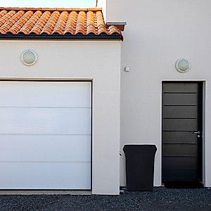 Windyun 2 Pcs 23 Gallon Black Spandex Stretchable Trash Can Cover Wedding Party Fundraiser Decorations for Home Garden (Not Include Trash Can)