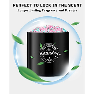 Laundry Scent Booster Beads Dispenser Container for Laundry Room Organization. Laundry Containers for Organizing with Lid. Metal Farmhouse Laundry Room Decor. Laundry Dispenser for Detergent (Black)
