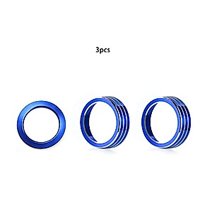 Thenice for 10th Gen Honda Civic Air Condition Knob Cover Trims, Anodized Aluminum AC Switch Temperature Climate Control Rings for Civic 2016 2017 2018 2019 2020 2021(Blue)