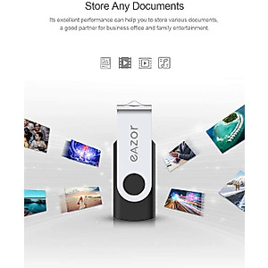 Flash Drive, USB Drive 5 X 16 GB USB Flash Drive 16 gb Thumb Drive Memory Stick Swivel Keychain Design Mixcolor (16GB5) (mixcolor5)