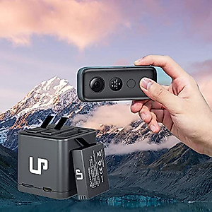 Insta360 ONE X Battery Charger Pack, Compatible with Insta360 ONE X Action Camera, LP 3-Pack Replacement Battery & Triple Slot USB Charger with Built-in TF Memory Card Reader