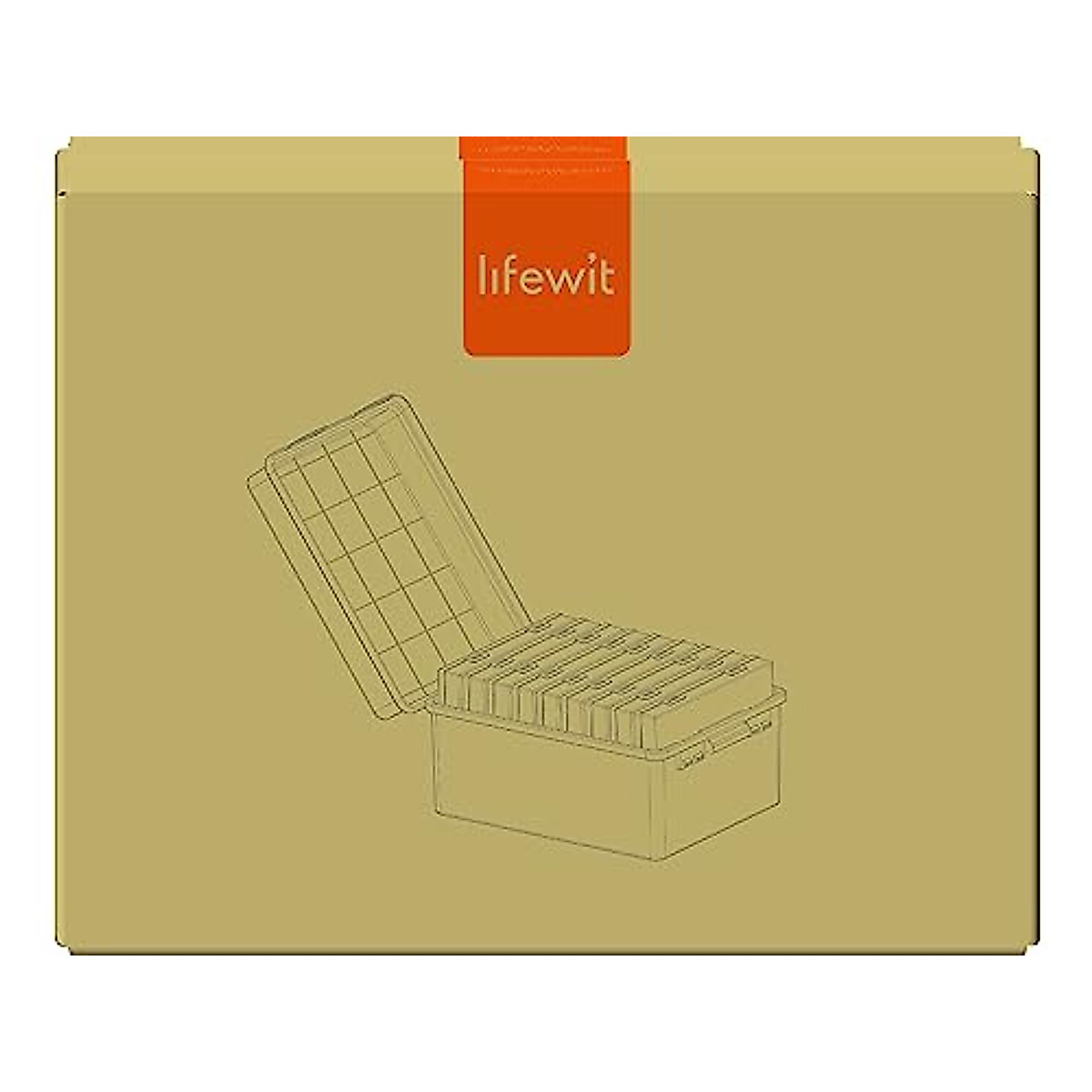 Lifewit Photo Storage Box 5x7 Photo Case, 9 Inner Photo Keeper, Clear Photo Boxes Storage, Seed Organizer Craft Storage Box for Cards Pictures Stamps Office Supplies with 1 Sheet Label Sticker