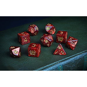 Elder Dice Set: Cthulhu (9 polyhedral dice in Spellbook)