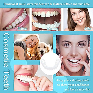 The Latest Denture Veneer is Used for Temporary Tooth Restoration, which is Comfortable and Simple. Four Universal Cosmetic dentures for Men and Women