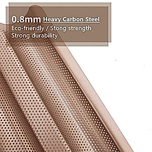 TOPZEA 2 Pack Perforated Baguette Pan, Nonstick French Bread Baking Tray, 3 Wave Long Loaf Bake Mold Small Oven Toaster Pans for Toasting Hoagie Roll, Hot Dog Bun, 11.25" x 9.5"