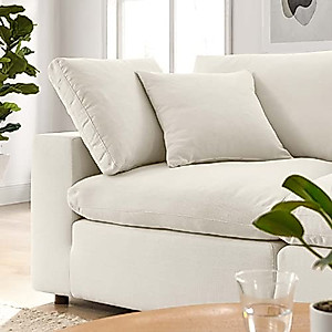 Modway Commix Modular Sofa, Loveseat sectional, Light Beige Fabric