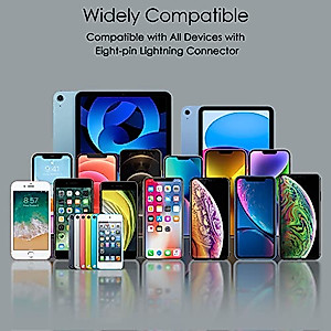 6 Inch iPhone Charger, Lightning Cable 3 Pack [Apple Approved Fast USB Charging] Braided Short iPhone Charger Cord Compatible with Apple iPhone 14/13/12/11 Pro/XS MAX/XR/X/8/7/Plus/6S/SE/iPad Mini/Air