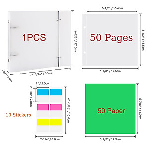 BAOFALI 111 Pages1Sets 6x6 Cookie Stencil Storage Binder Die Cut and Stamp Storage Folder Baking Stencil Organizer Scrapbooking Cutting Dies Stencil Storage Book Collections Case