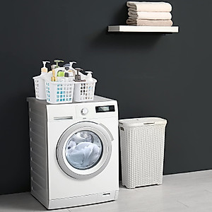 Tanlade 3 Pcs Portable Shower Caddy Basket Cleaning Supplies Organizer with Compartments and Handle Plastic Shower Caddy Shower Bucket for Storage Bathroom Bedroom Kitchen College Dorm