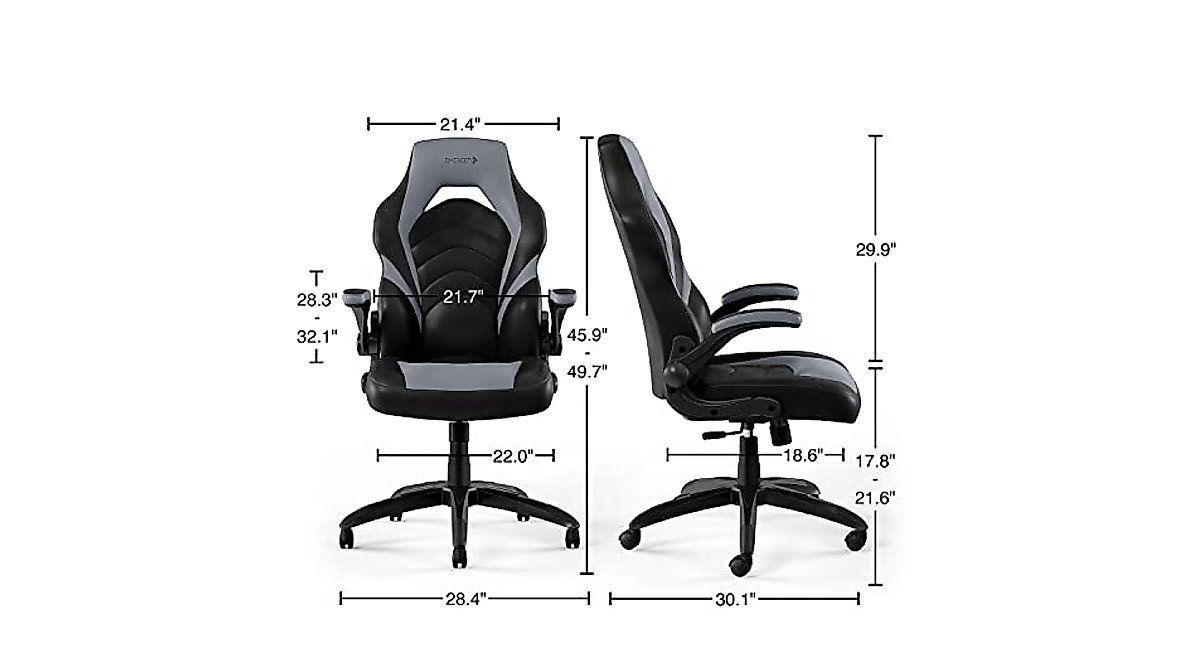 STAPLES Gaming Chair Black & Grey | Ergonomic & Stylish Seat