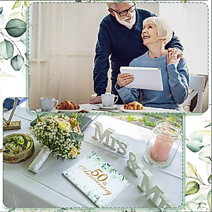 Patelai Wedding Anniversary Guest Book Anniversary Decorations Wedding Guest Book Sign Alternative 50th Anniversary Party Favors Guest Book with Pen, 112 Pages(50th Anniversary)