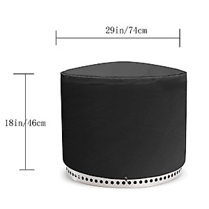 YIHAOBOX Fire Pit Cover for Solo Stove Cover Yukon 27 Inch,Yukon Solo Stove Cover,Solo Stove Yukon Cover,Heavy Duty Solo Stove Accessories,Solo Yukon Cover,Black, 29" D x 18"