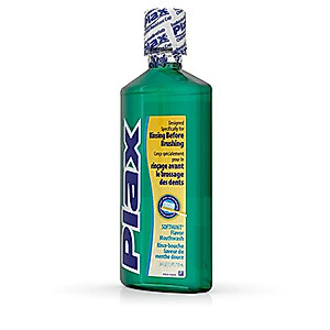Plax Oral Rinse Mouthwash, Daily Mouth Rinse Designed Specifically for Rinsing Before Brushing, with a Refreshing Soft Mint Flavor, 24 fl. oz (Pack of 12)