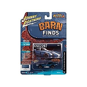 Johnny Lightning 1964 Shelby Cobra Daytona Viking Blue Met. w/White Stripes Barn Finds Ltd Ed to 12834 pcs 1/64 Diecast Model Car JLSF023-JLSP231B