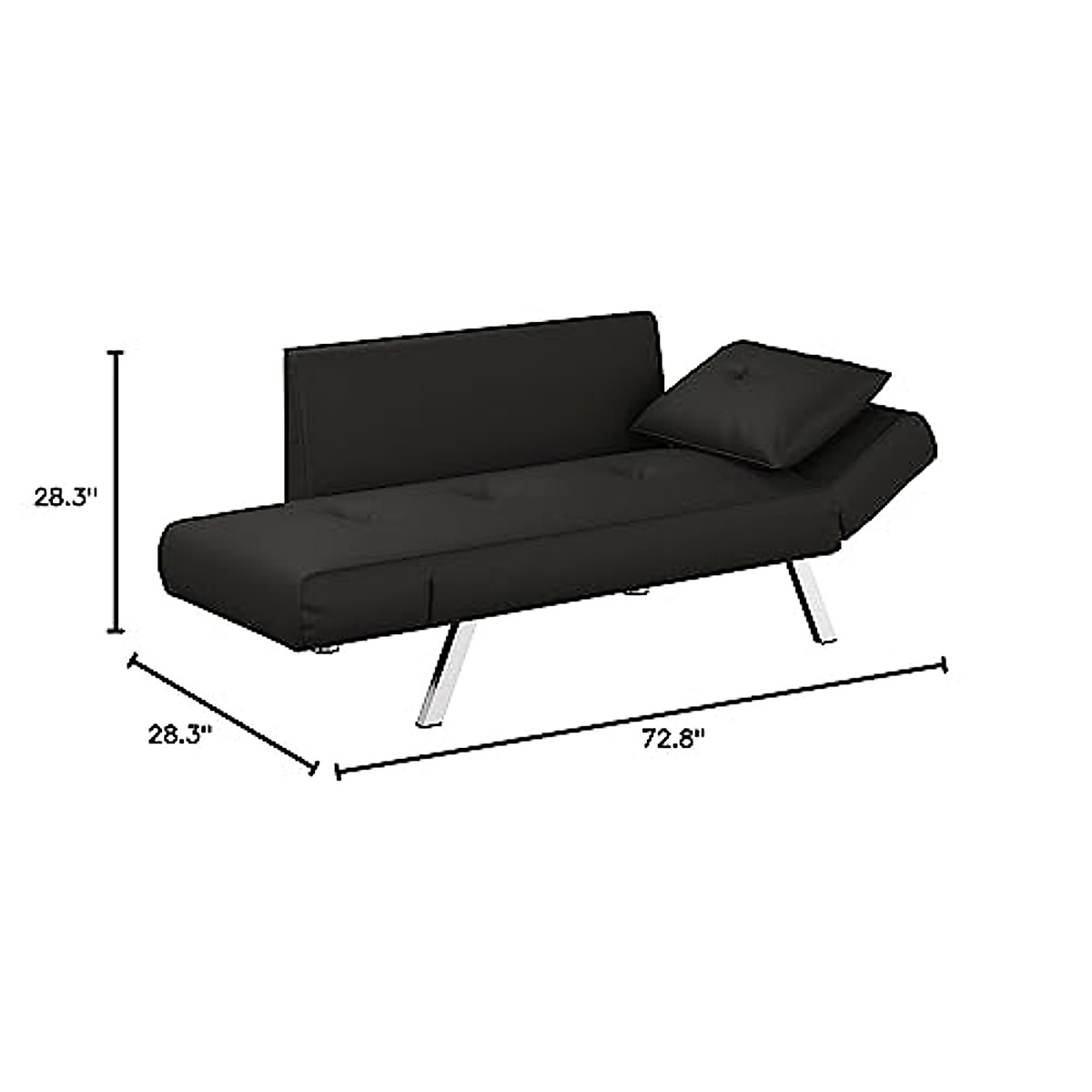 Serta Marin Convertible Sofa, Black