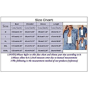 Gerichy Womens Tops, Denim Shirt Women Short, Fall Clothes for Women 2023 Trendy, Women's Oversized Denim Jacket Puff Sleeve Button Down Trendy New Jean Jacket