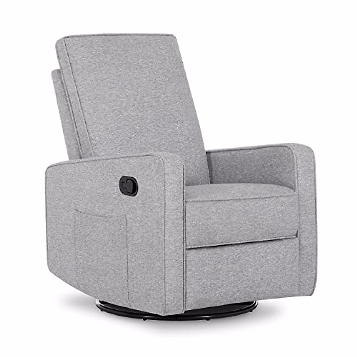 Evolur Skye Swivel Easy Assembly Recliner Chair Gliders, Cobblestone
