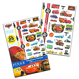 Pixar Disney Party Supplies For Kids - 100 Temporary Tattoos Party Favors. Featuring Tsum Tsum, Finding Nemo, Disney Cars, and Toy Story!