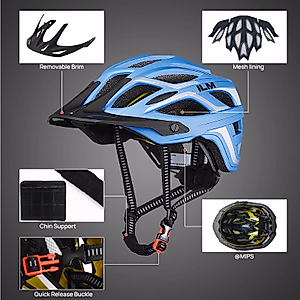 ILM MIPS Bike Helmet Adult Cycling Mountain Road Riding Helmet for Men Women Lightweight and Adjustable B3-23A