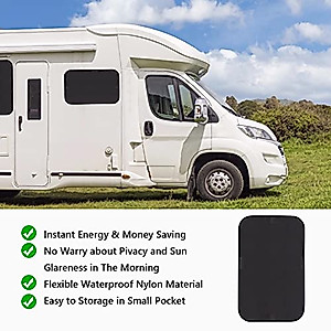 2Pack RV Door Window Cover Sun Shade 25"x16", Camper Privacy Window Screen for Entrance House Travel Trailers Windows Skylight Cover