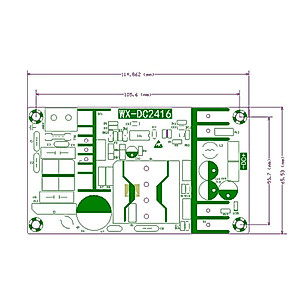 Dasiter AC-DC Buck Converter AC 100-240V to DC 24V 6A Step-Down Converter Module 150W Isolation Switching Power Supply Module SMPS Power Converter (24V 6A 150W)