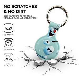 Disney Frozen Olaf Holder for Airtag - Protective Tracker with Keychain for Dog, Bags, Keys - Disneyland Essentials and Frozen Toys