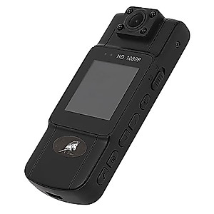 GOWENIC 1080P Mini Body Camera Infrared Night Motion Detection 180 Degree Rotation Lens 1.54inch Display Body Worn Camera for Security Monitoring