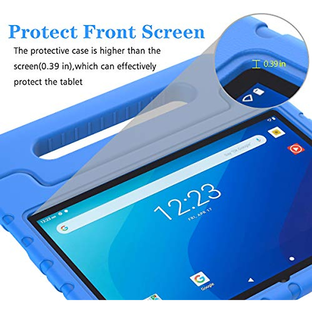 BMOUO Kids Case for Onn 10.1 Pro Tablet 2020 (Model:100003562),Shockproof Light Weight Convertible Handle Stand Kids Case for Onn 10.1 inch Pro Android Tablet 2020 (JUST for Onn 10.1 PRO),Blue