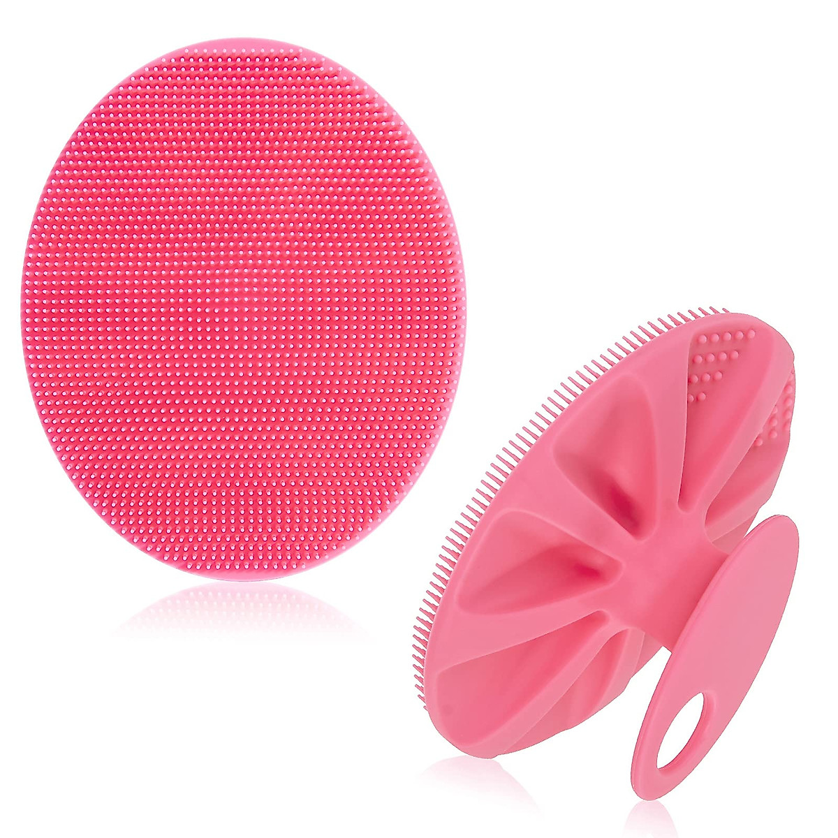 Food-grade Soft Silicone Body Cleansing Brush Shower Scrubber, Gentle Exfoliating and Massage for all Kinds of Skin (Pack of 4)