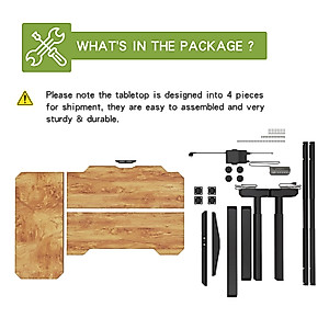 Radlove Dual Motors Height Adjustable 59'' L Shaped Electric Standing Desk with Curved Design Stand Up Table 4 Memory Keys, Computer Desk Splice Board Home Office Desk,Light Brown Top