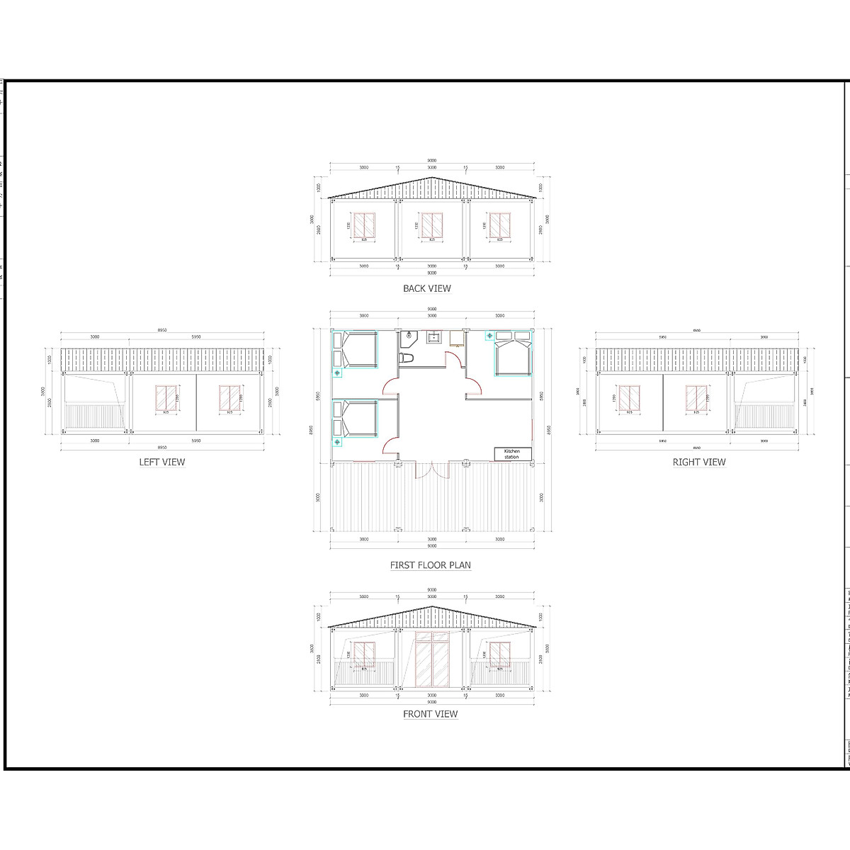 Double layer assemble Container House, Luxury Villa Removable House, Portable House, Prefab Houses, Gest House,Restaurant, Bar, Hotel, Warehouse, Hospital, Apartment, Office, School, Dormitory