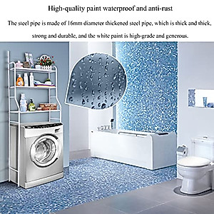 Yargole 3-Tier Laundry Room Shelf Over Washing Machine Storage Utility Rack,Above Toilet Washer Dryer Stand Storage,Adjustable Bathroom Organization Space Saving Shelving Units