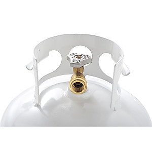 Flame King YSN-301 30 Pound Steel Propane Tank Cylinder with Type 1 Overflow Protection Device Valve DOT and TC Compliant