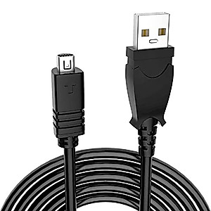 Kacebela USB Cord Cable - 10pin to USB Data Sync Cable Compatible with Sony Handycam DCR-SR40/E HDR-CX110/E DCR-SR200/E DCR-DVD803 DCR-DVD602 DCR-DVD608 [5Feet]