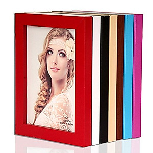 Leoyoubei 2-Pack Frame Photo Frame Desktop Or Wall Hanging Decoration,Display Size 4x6 Red