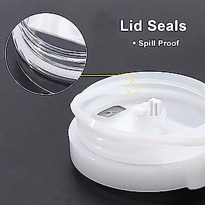 13pack Spill Proof Stopper Set Compatible with Stanley Cup Accessories Quencher H2.0 40oz, 2 Lid Seal, 2 Leak Stopper, 2 Spill Stopper, 2 Straw Cover, 1 Brush Compatible with 4 Stanley Straw