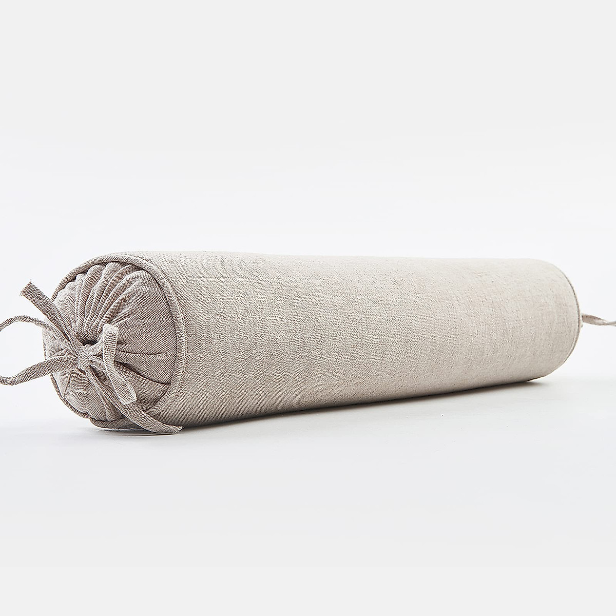 Buckwheat Pillow for Sleeping 3" x 16" Organic Cotton Adjustable Firm Cervical Roll Bolster Cylinder Recliner Neck Roll Pillow for Sleeping Pain Relief Round Neck Support Lumbar Bed Legs Back Yoga