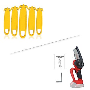 5-Pack Safety Box Cutter with Mini Chainsaw for Makita 18V Battery, T TOVIA 4 Inch One-Hand Cordless Chainsaw, Handheld Electric Chain Saw for Wood Cutting, Gardening, Tree Branch Trimming, Tools Only