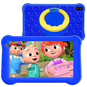 Kids Tablet, 7 Inch Android 11 Tablet for Kids, 32GB ROM 3GB RAM IPS Display Parental Control Toddler Children Tablet with Kids-Proof Case, Dark Blue