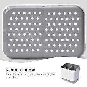 Cabilock Sink Storage Rack 2 Pcs Draining Utensils Simple Abs Organizer Utensil Holder