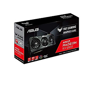 GIGABYTE ASUS TUF Gaming AMD Radeon™ RX 6800 OC Edition Graphics Card (PCIe 4.0, 16GB GDDR6, HDMI 2.1, DisplayPort 1.4a, Dual Ball Fan Bearings, All-Aluminum Shroud, Reinforced Frame, GPU Tweak II)