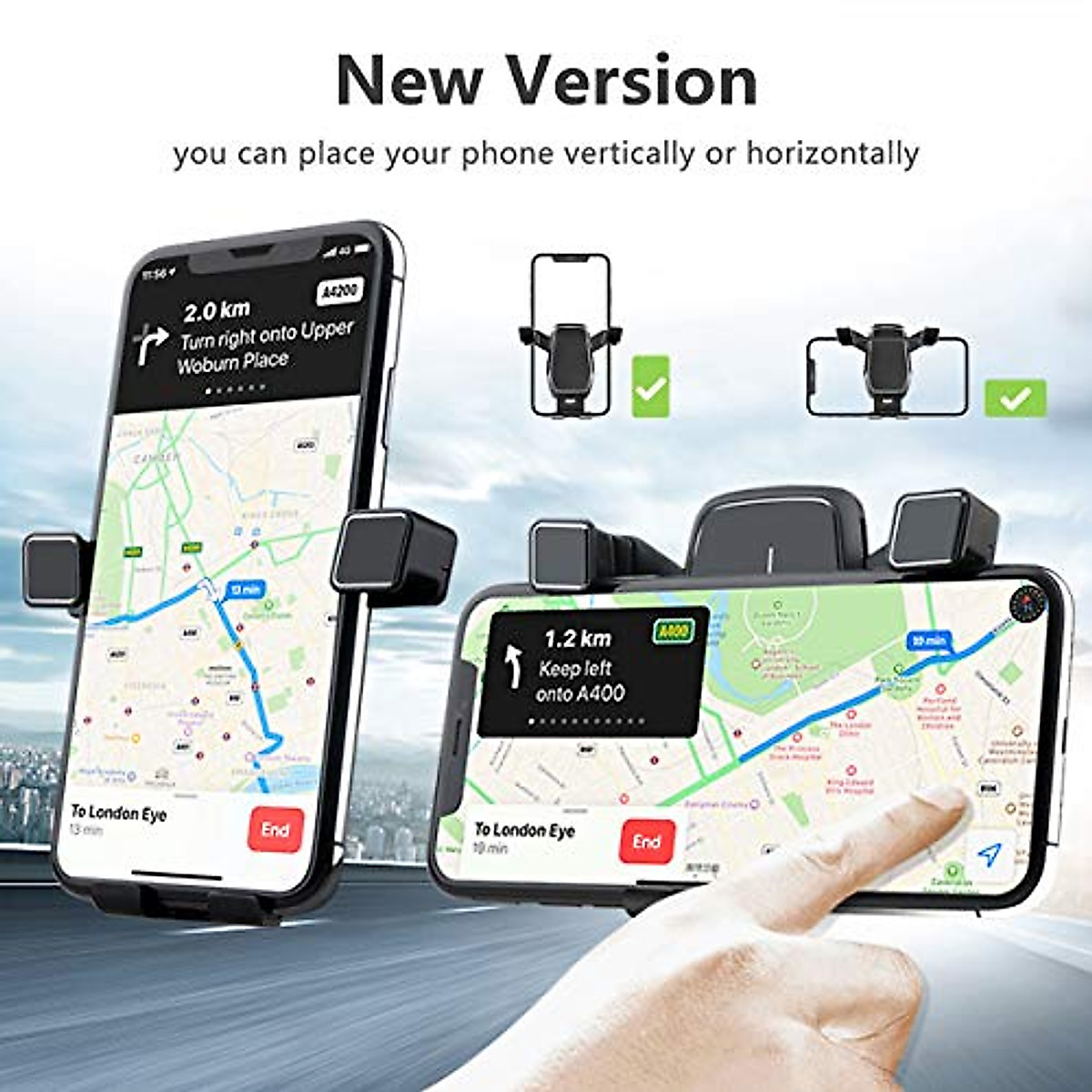 AYADA Phone Holder Compatible with Mazda CX-5, CX5 Phone Holder Phone Mount Upgrade Design Gravity Auto Lock Stable Easy to Install CX-5 Accessories 2017 2018 2019 2020