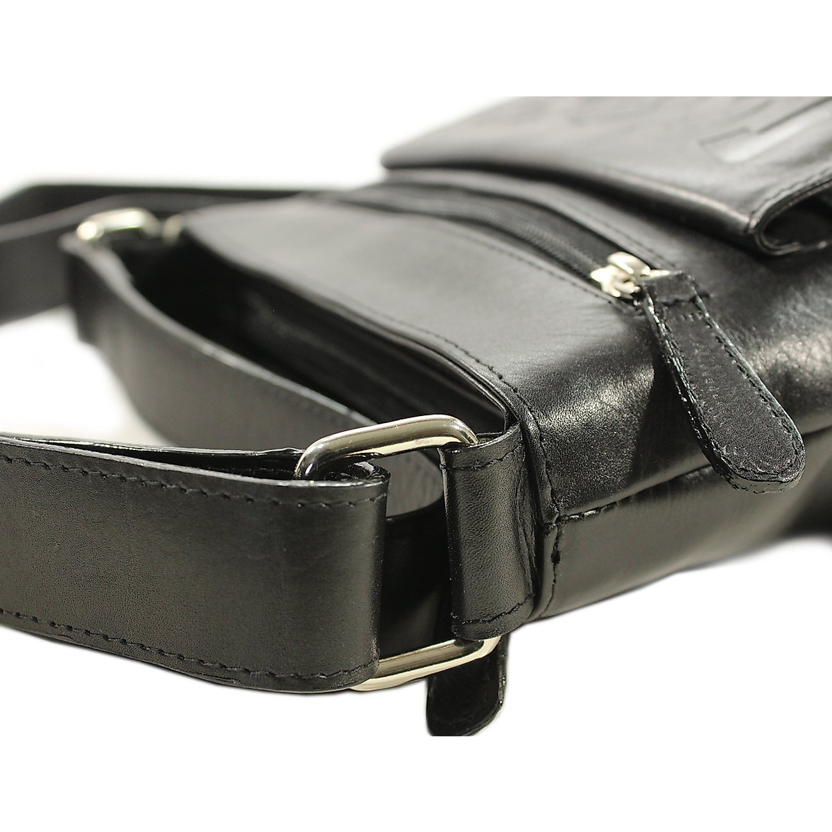 Biddy Murphy Irish Hand Bag Crossbody Black Leather Embossed Celtic Weave Made in Ireland